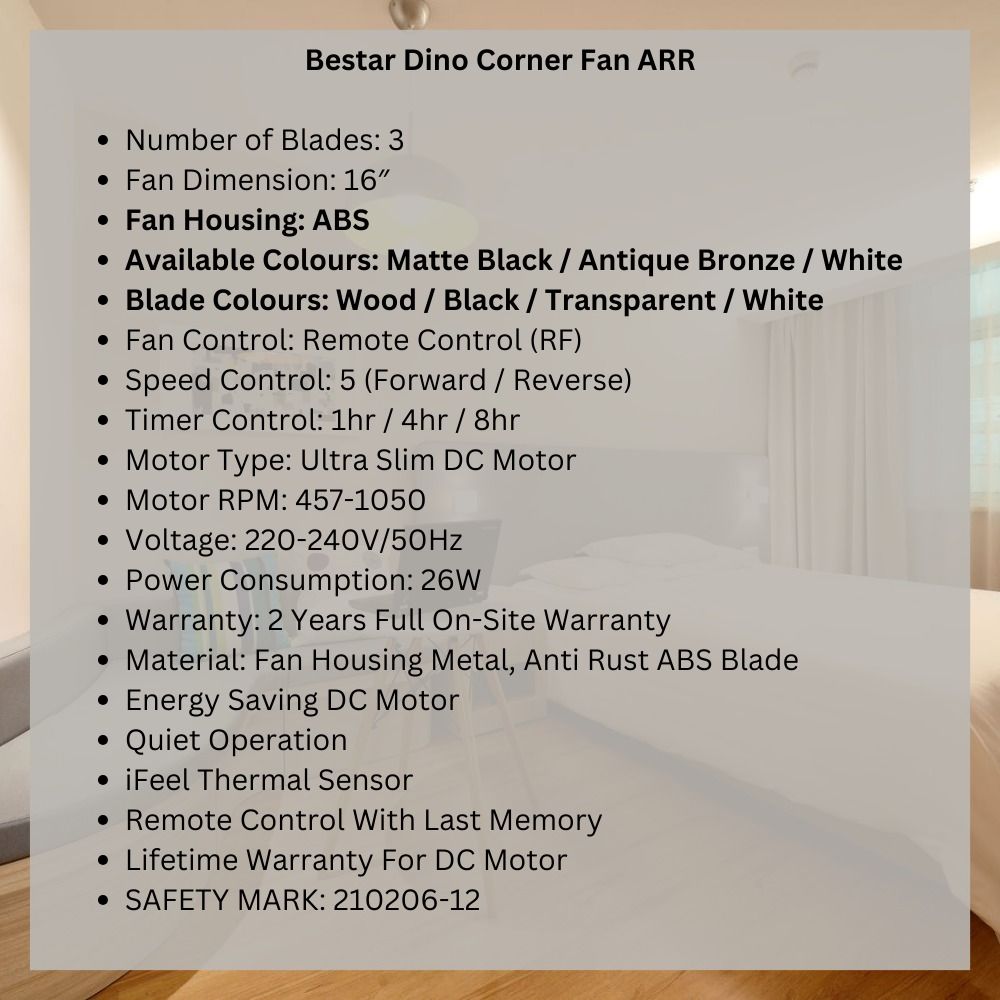 Bestar Dino 16" Corner Fan ARR, Furniture & Home Living, Lighting ...
