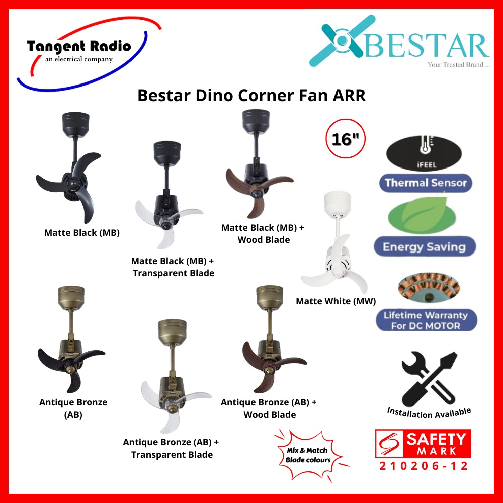 Bestar Dino 16" Corner Fan ARR, Furniture & Home Living, Lighting ...