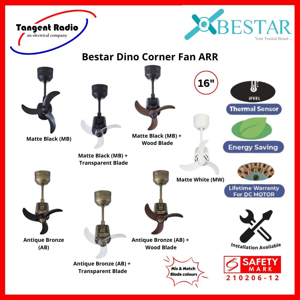 Bestar Dino 16" Corner Fan ARR, Furniture & Home Living, Lighting ...