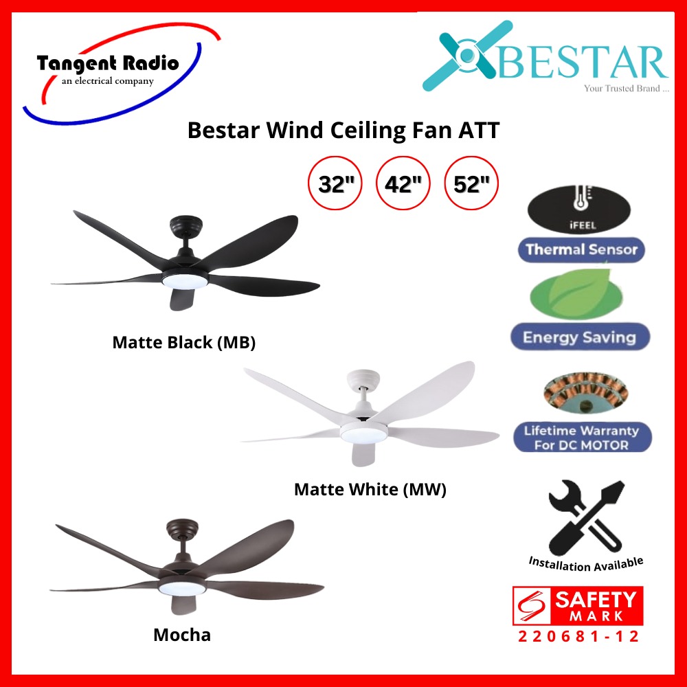 Bestar Wind Ceiling Fan ATT, Furniture & Home Living, Lighting & Fans ...