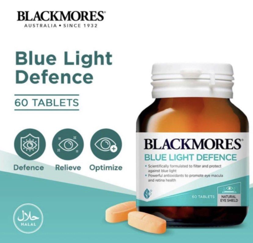 Blackmore Blue Light Defence Tablets, Health & Nutrition, Health ...