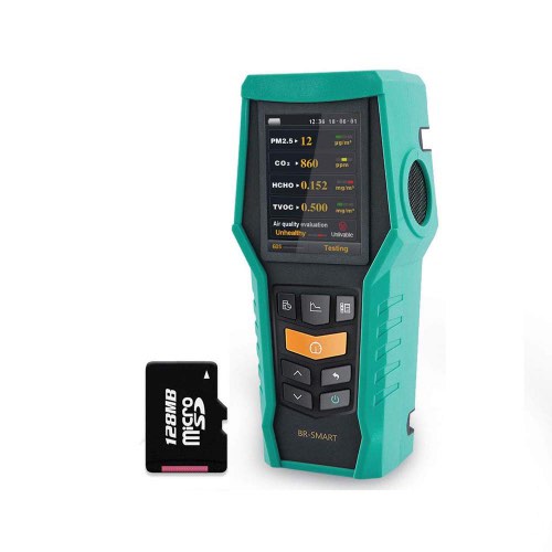 BRAMC BR-SMART-128SE 5-in-1 Air Quality Monitor PM2.5 PM10 Formaldehyde ...