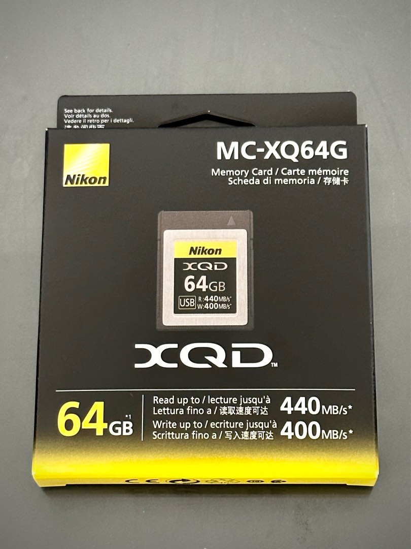 Brand New Nikon XQD card 64GB (BNIB), Photography, Photography ...