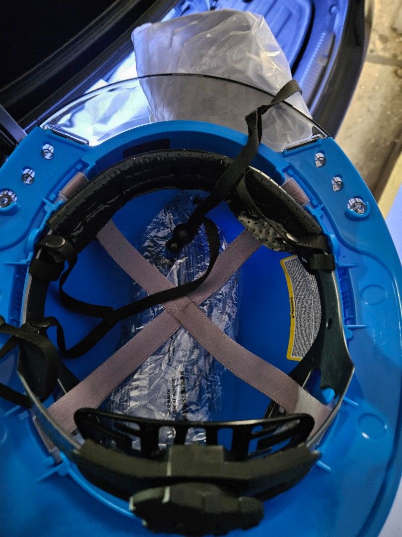 Bullard Blue Safety Helmet, Men's Fashion, Watches & Accessories, Caps ...