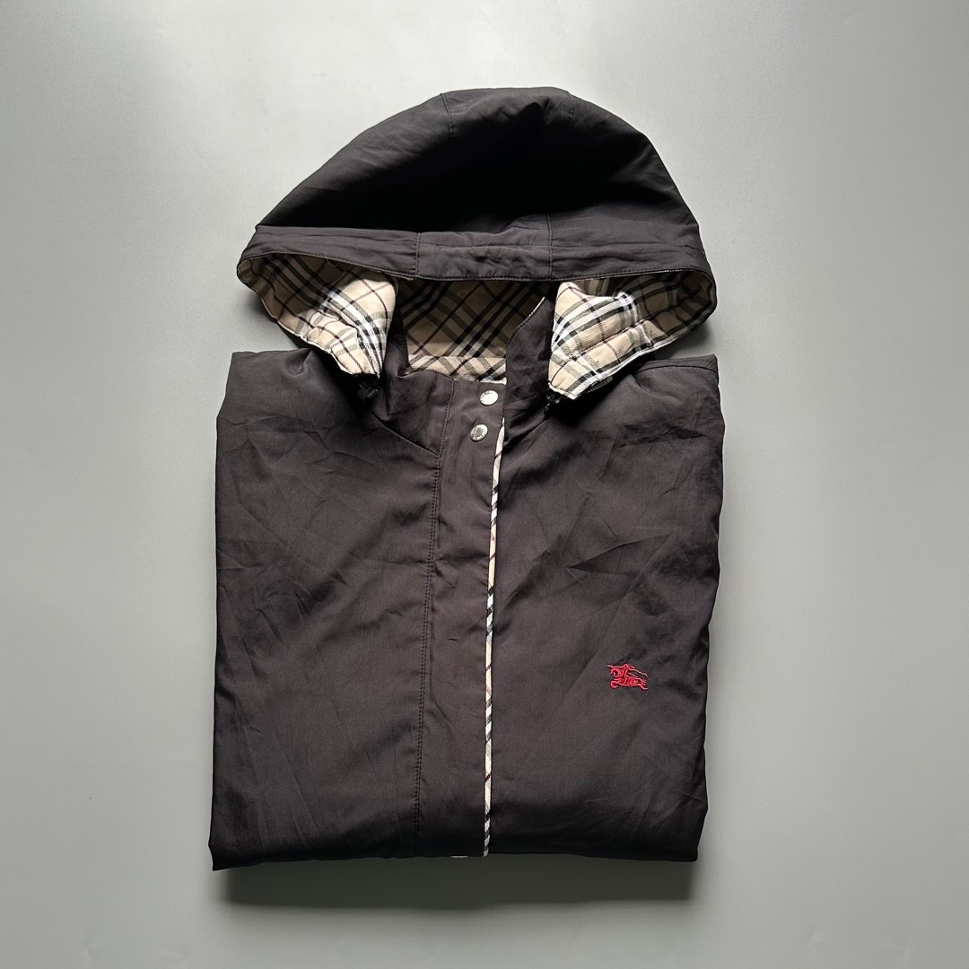 BURBERRY LONDON Full Zip Jacket with Hood, Men's Fashion, Coats ...