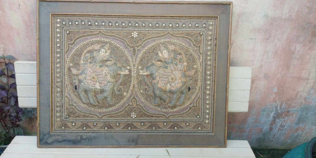 Burmese Tapestry Frame, Hobbies & Toys, Memorabilia & Collectibles ...