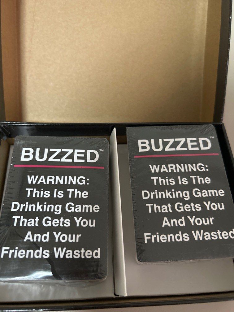 Buzzed drinking party game cards, Hobbies & Toys, Toys & Games on Carousell