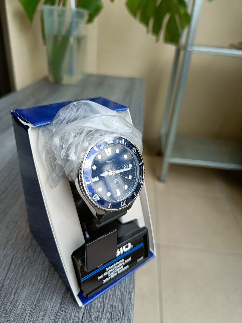 Casio Duro mdv106 black/ batman/blue, Luxury, Watches on Carousell