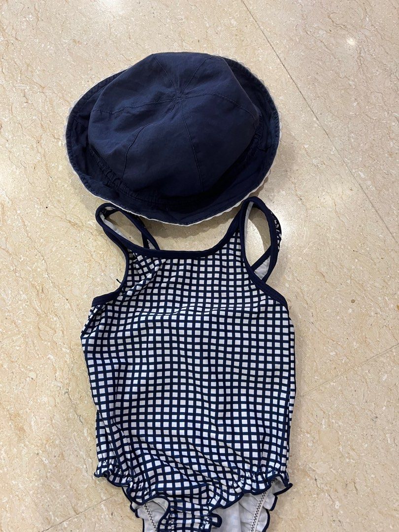 Chicco swimsuit bucket hat set, Babies & Kids, Babies & Kids Fashion on ...