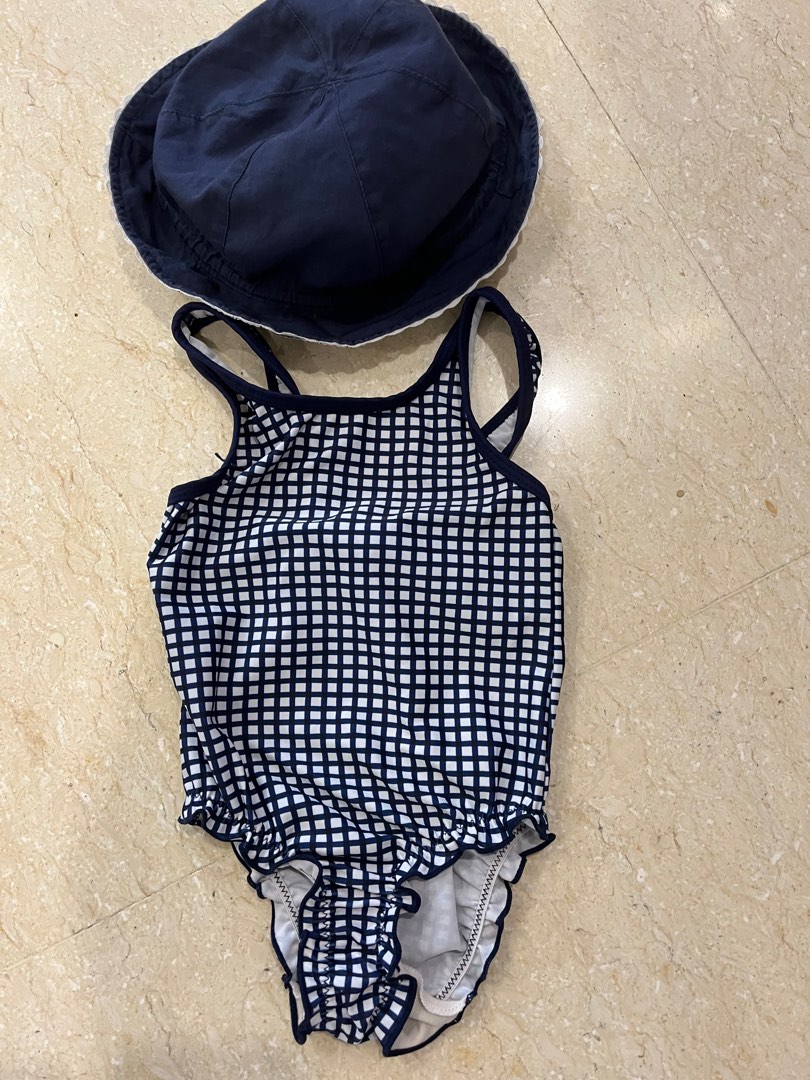 Chicco swimsuit bucket hat set, Babies & Kids, Babies & Kids Fashion on ...