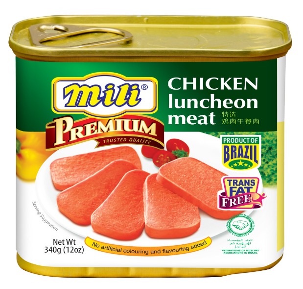 CHICKEN LUNCHEON MEAT "MILI" 340GM, Food & Drinks, Packaged & Instant ...