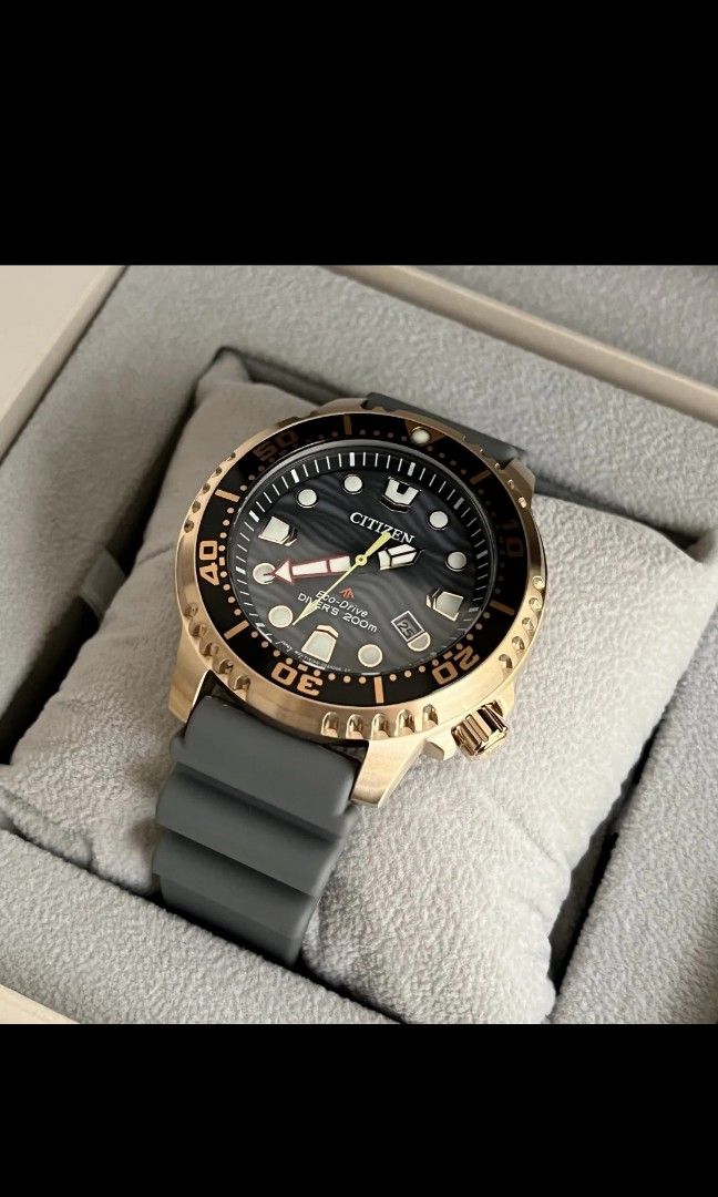 Citizen Promaster Diver Watch * BN0163-00H Eco-Drive Grey & Rose Gold ...
