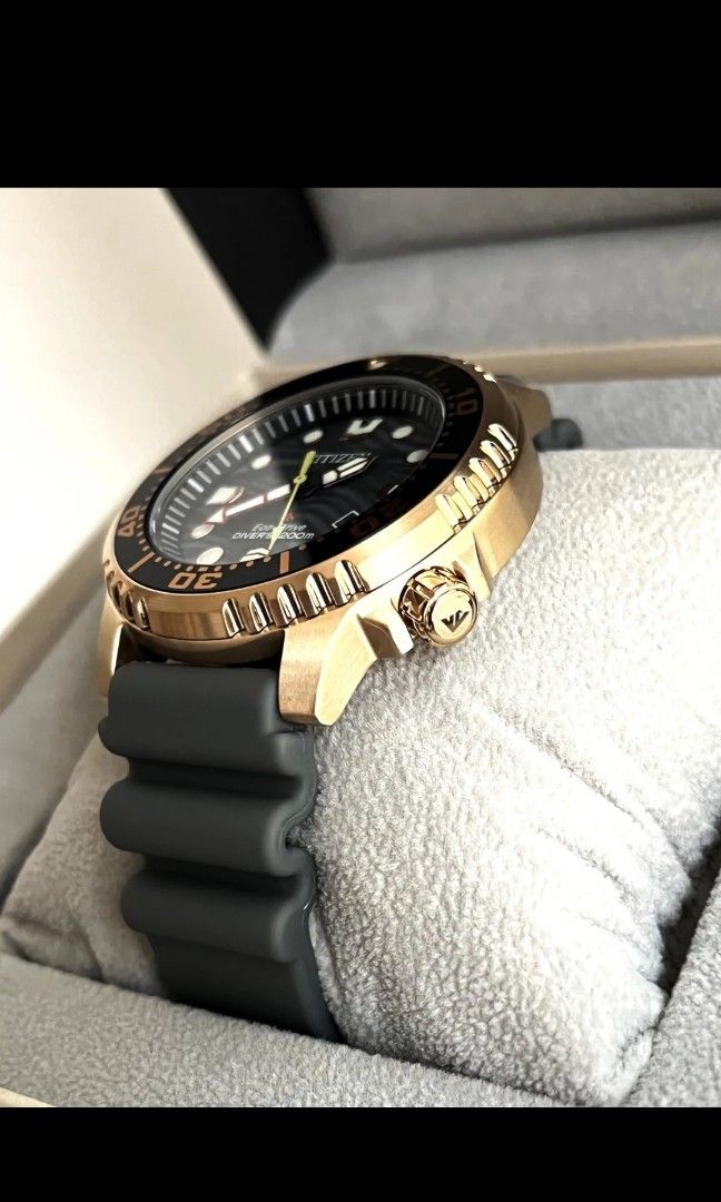Citizen Promaster Diver Watch * BN0163-00H Eco-Drive Grey & Rose Gold ...
