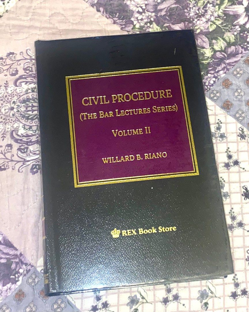 CIVIL PROCEDURE (The Bar Lecture Series) by Riano Volume 1 and 2, Hobbies & Toys, Books ...