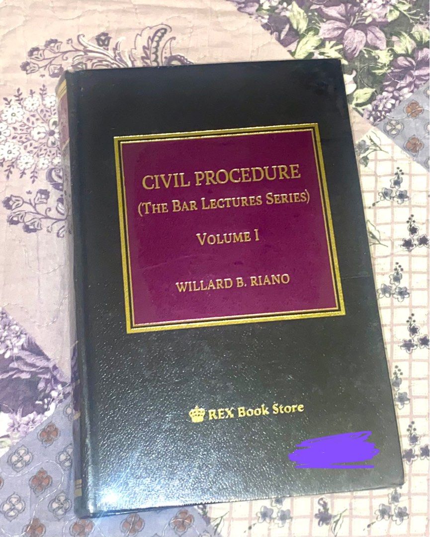 CIVIL PROCEDURE (The Bar Lecture Series) by Riano Volume 1 and 2, Hobbies & Toys, Books ...