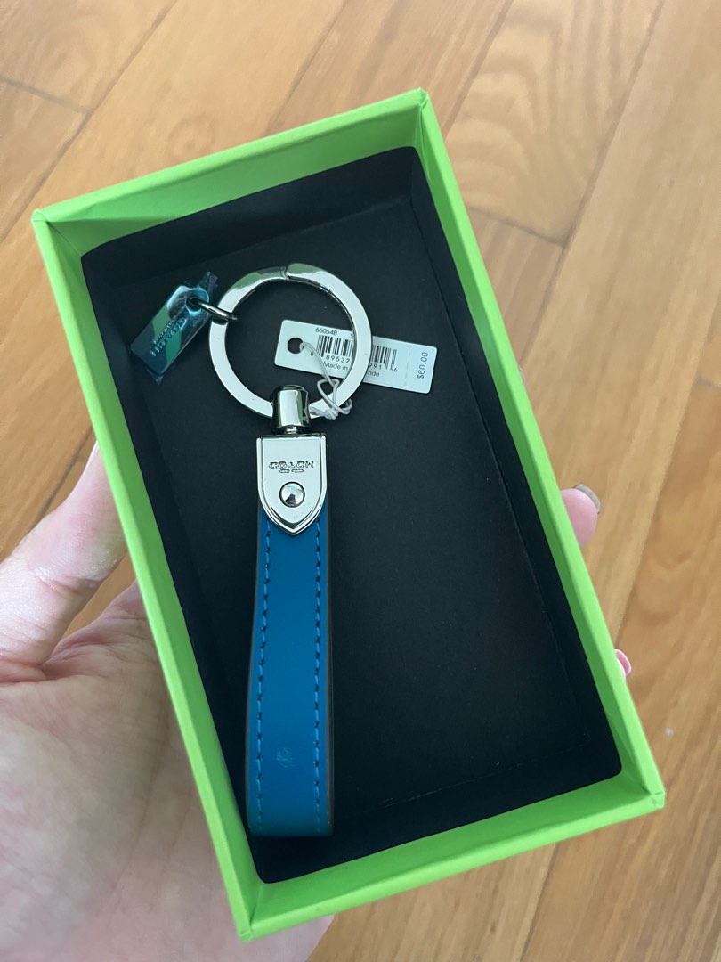 Coach Keychain (blue and pink), Luxury, Accessories on Carousell