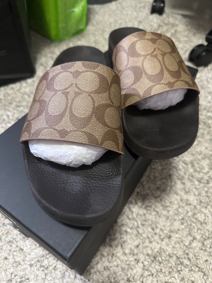 Coach Slide, Men's Fashion, Footwear, Flipflops and Slides on Carousell