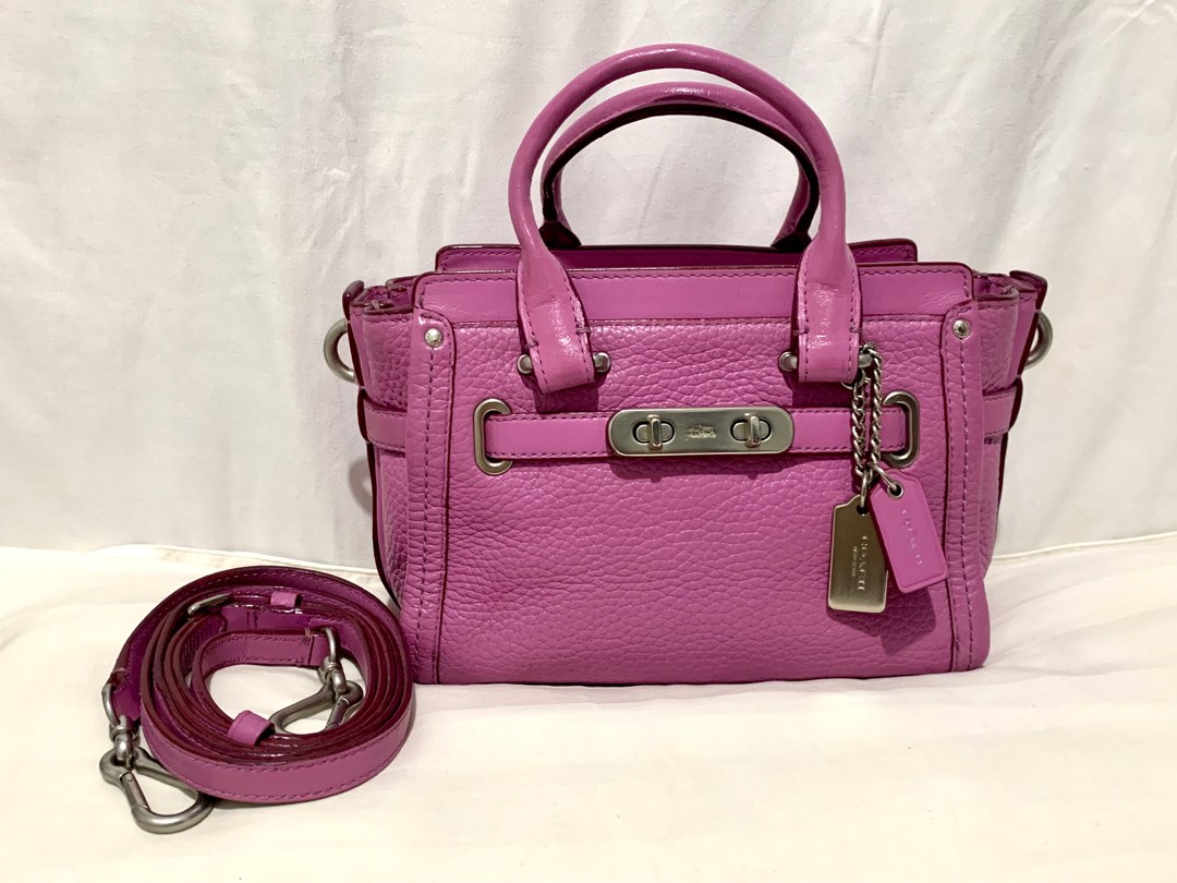 Coach Swagger Mini in Pebbled Leather, Luxury, Bags & Wallets on Carousell