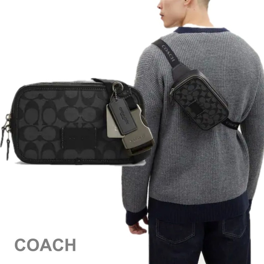 Coach Wyatt Belt Bag In Signature Canvas (Men Crossbody Sling Waist Bag ...