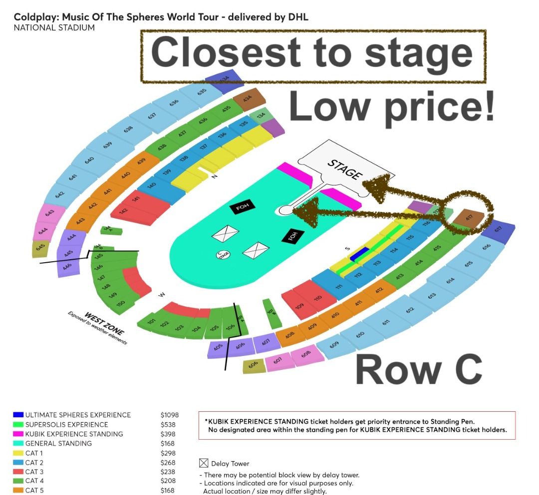 Coldplay concert ticket Cat 4 - Affordable price!!!, Tickets & Vouchers ...