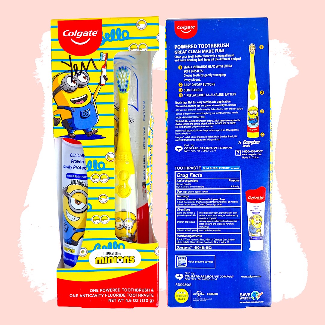 COLGATE KIDS MINIONS Sonic Electric Powerbrush with Anti-Cavity ...