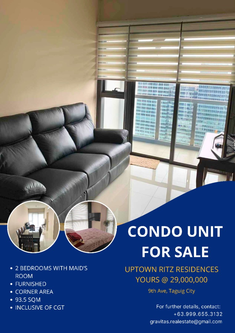 CONDO FOR SALE:Uptown Ritz Residences, Property, For Sale, Apartments ...