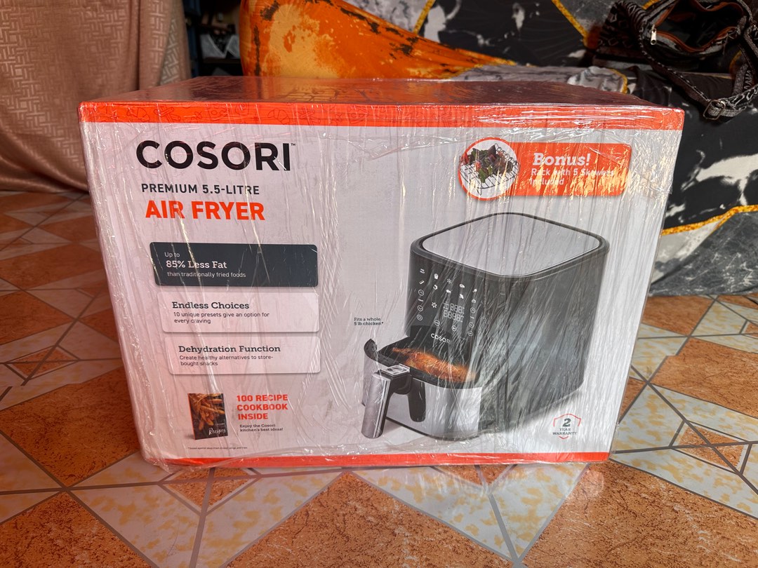 Cosori 5.5L (5.8 Quart) Stainless Steel Premium Air Fryer CP258-AF, TV ...