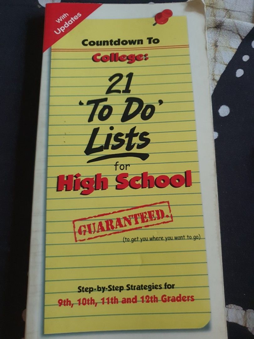 Countdown to College 21 to do list for high school, Hobbies & Toys ...