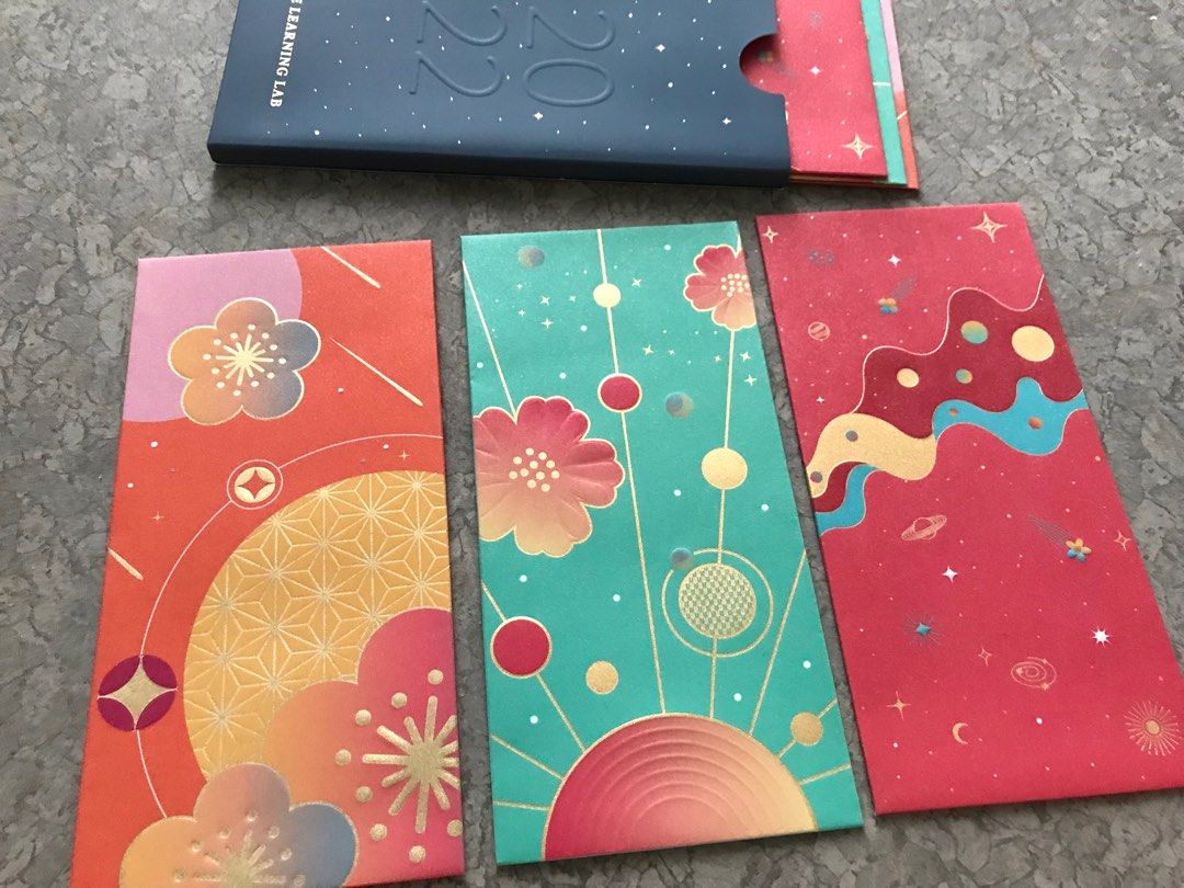 Cover+6pcs Learning Lab 2022 Singapore red packet / ang pow pao ...