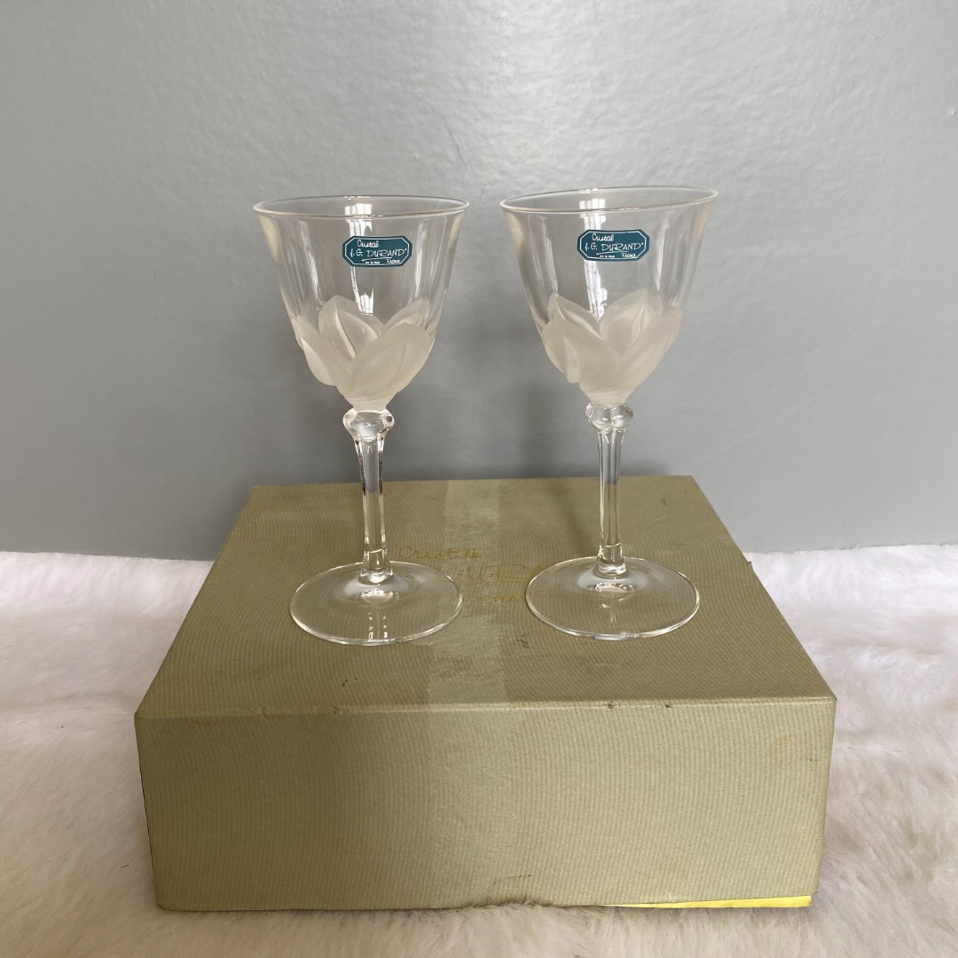Cristal J G Durand Florence Clear Crystal Tulip Wine Glass, Furniture ...
