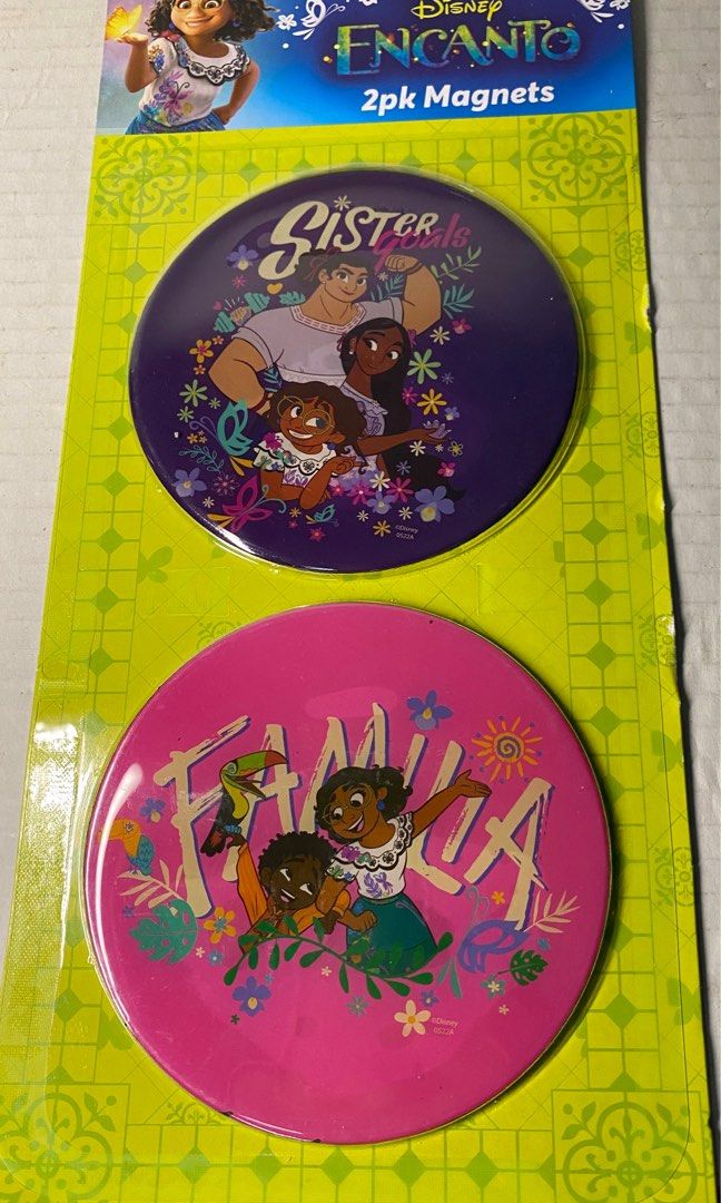 Disney Encanto 2 pack 4" round magnets (B)sister goal & familia / (A ...