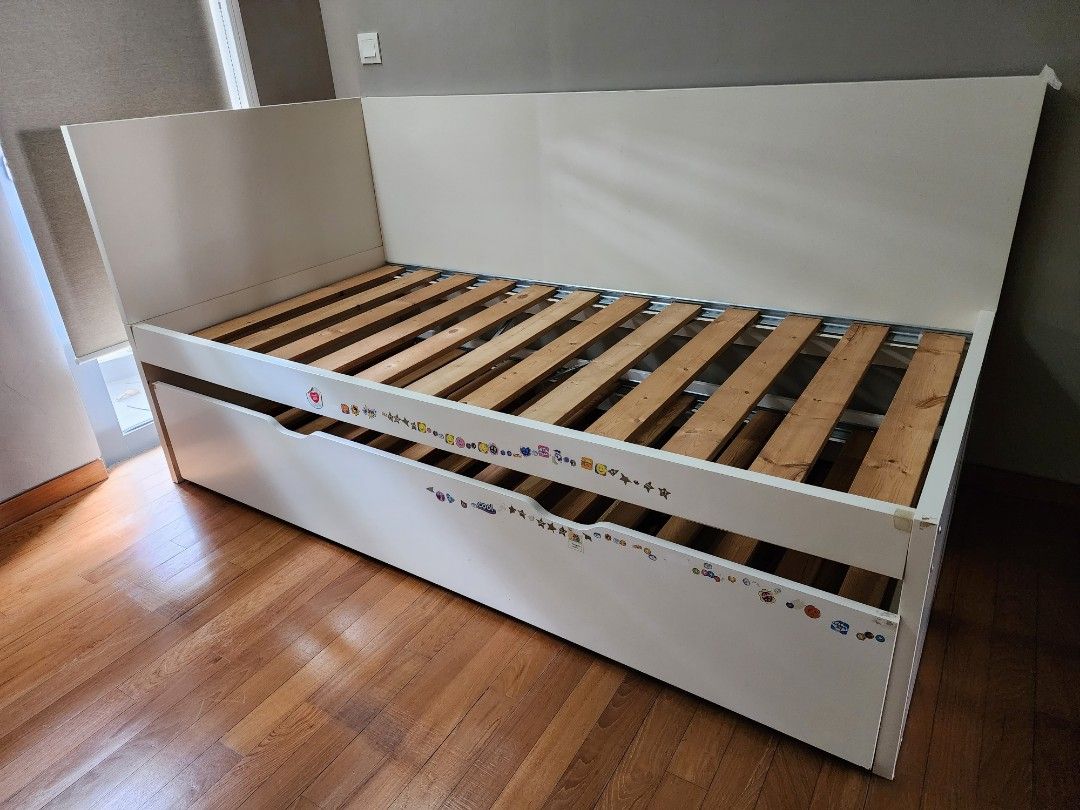 Double layer Single Bed Frame, Furniture & Home Living, Furniture, Bed ...