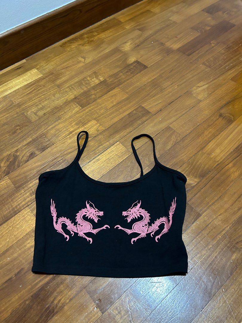 dragon crop top, Women's Fashion, Tops, Other Tops on Carousell