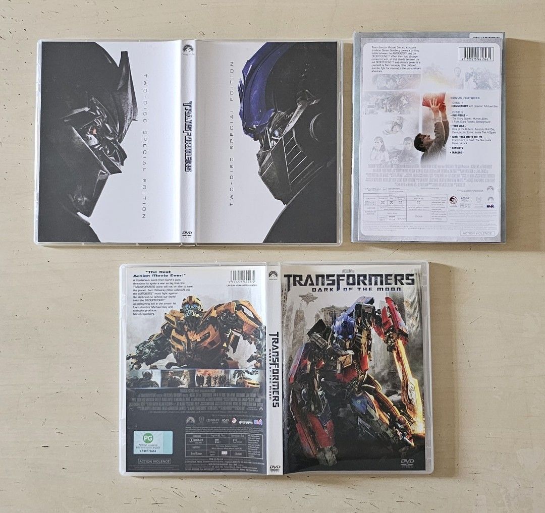 DVD,Transformers-Dark Of The Moon,The Last Knight,Age Of Extinction ...