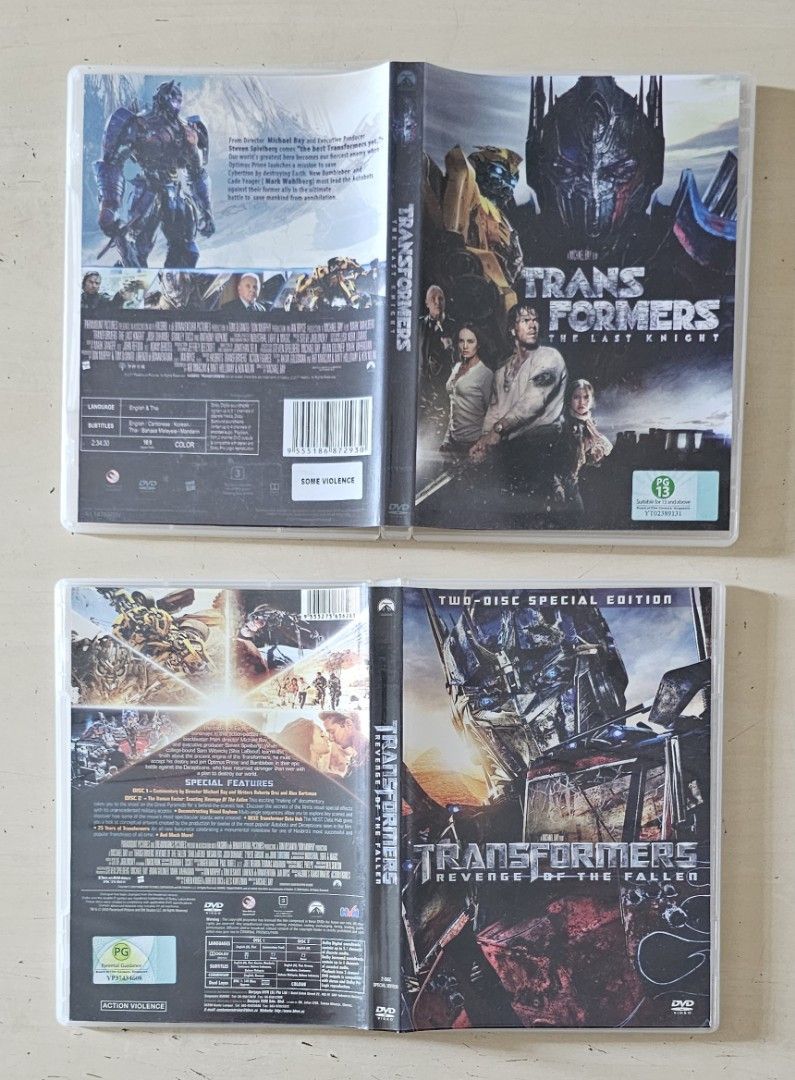 DVD,Transformers-Dark Of The Moon,The Last Knight,Age Of Extinction ...