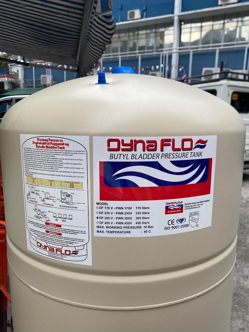 Dynaflo Bladder Tank Specs: 305L, White, Commercial & Industrial ...