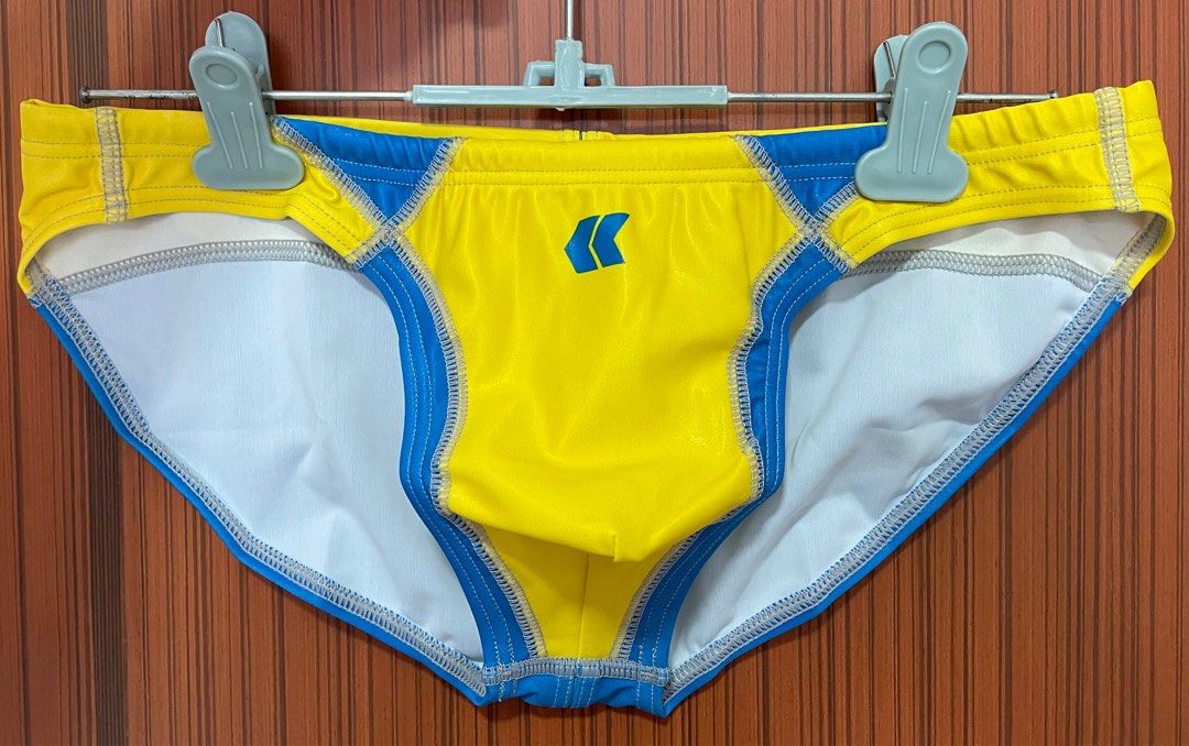EGDE HEATS Super Low Rise Bikini, Swim Trunks , Yellow, Men's Fashion ...
