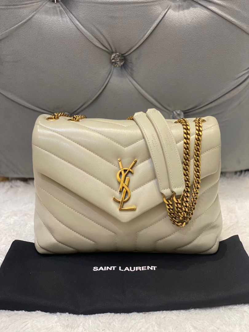 Excellent YSL Lou Lou Small Lvory GHW 2022 || Size 25x9x17 || Db ...