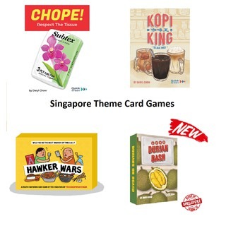Family Card Game : Kopi King + Chope + Hawker Wars + Durian Dash Combo ...