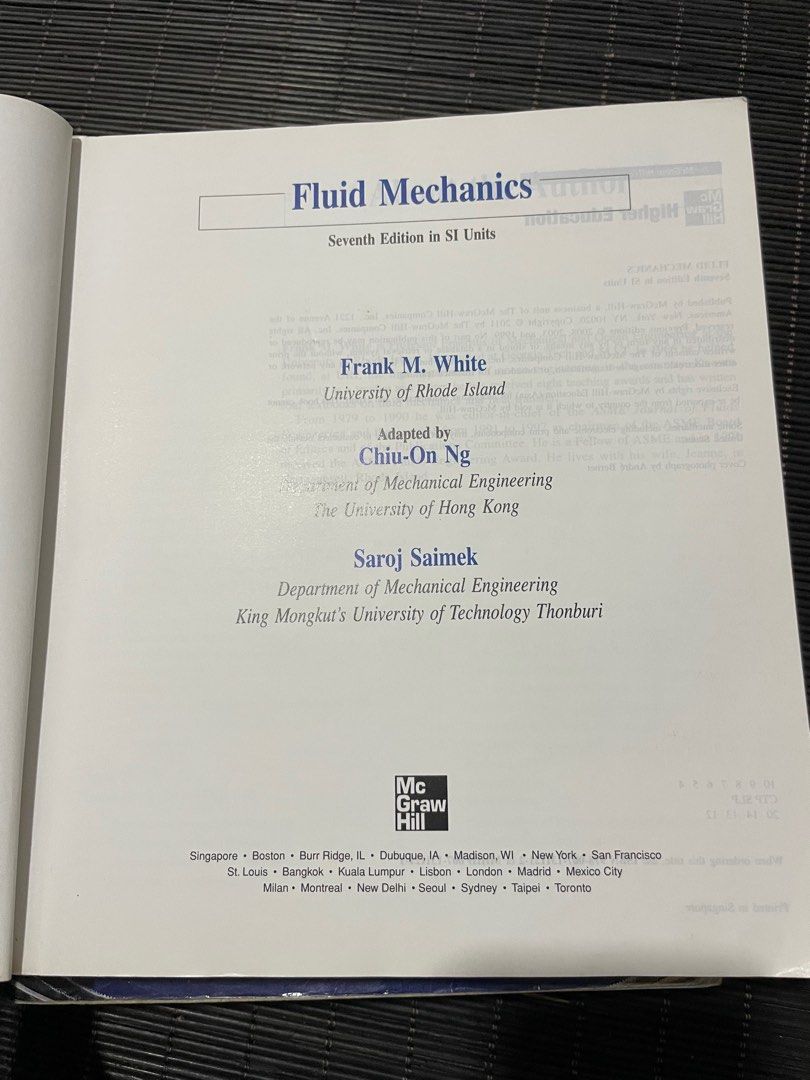 Fluid Mechanics 7th Edition, Hobbies & Toys, Books & Magazines ...