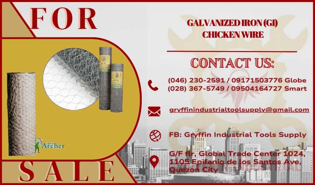 GALVANIZED IRON (GI) CHICKEN WIRE, Commercial & Industrial, Industrial ...