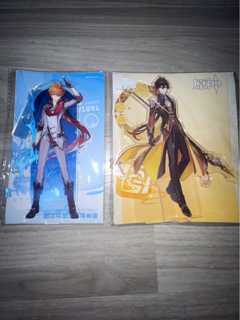 GENSHIN IMPACT Zhongli/Childe Standees, Hobbies & Toys, Memorabilia ...