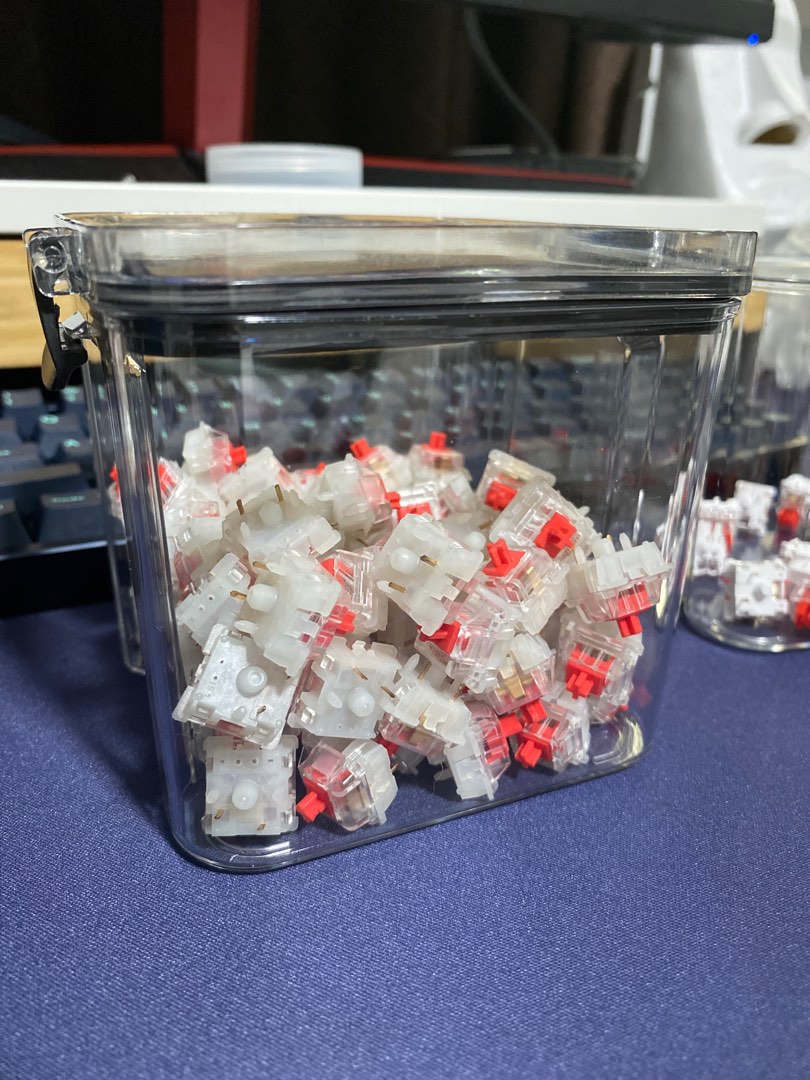 Hand-Lubed JWK red 60g linear switches x 90, Computers & Tech, Parts ...