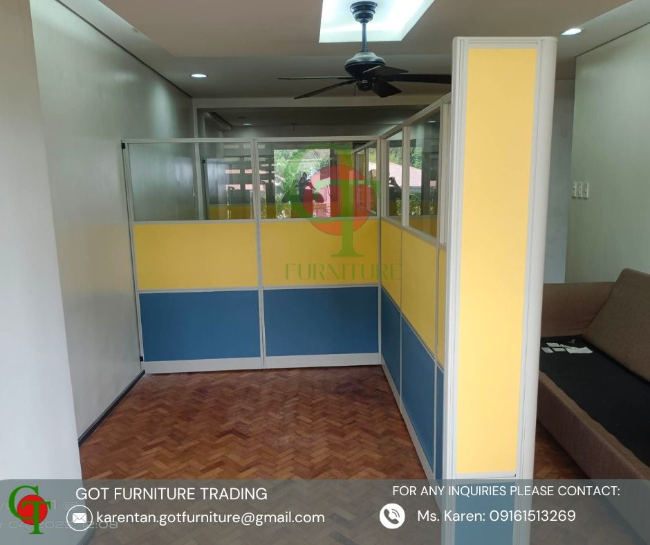 High Wall Partition/ two tone Office Partition., Furniture & Home ...