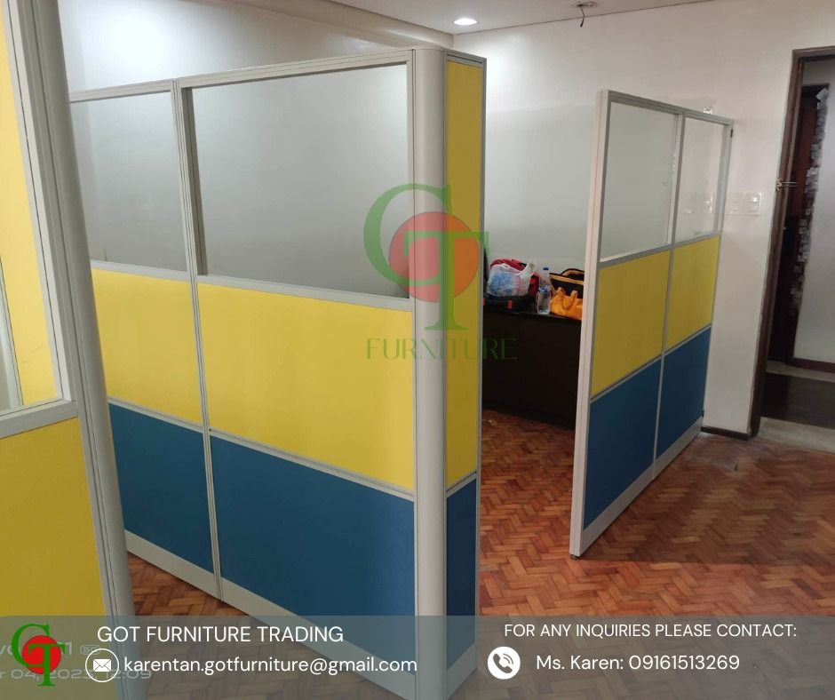 High Wall Partition/ two tone Office Partition., Furniture & Home ...