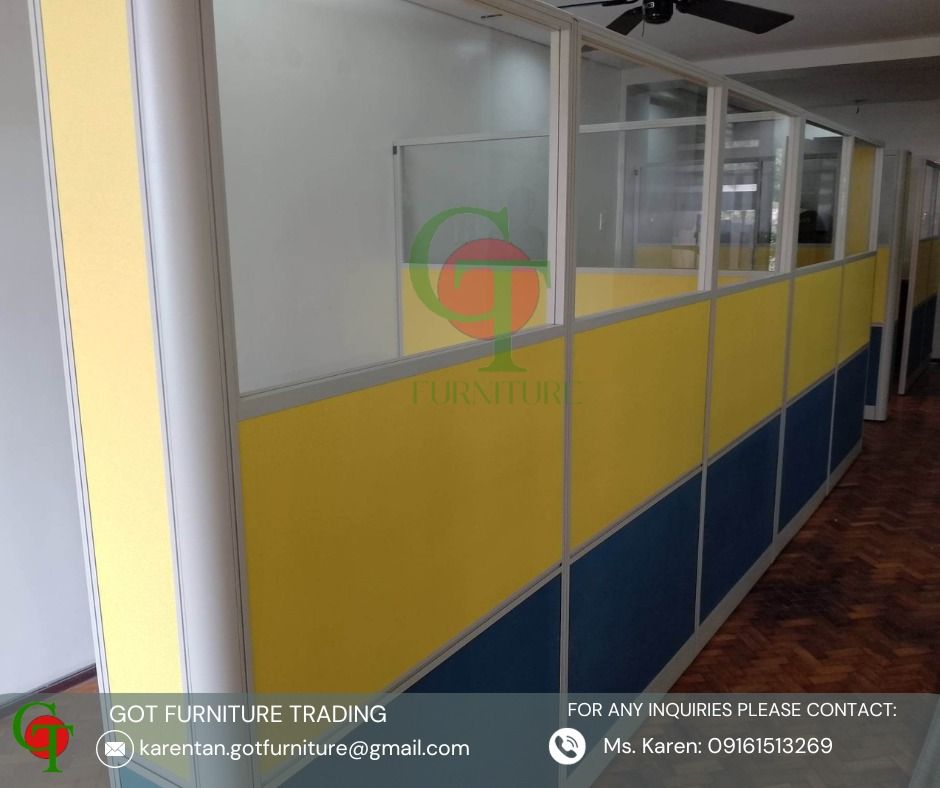 High Wall Partition/ two tone Office Partition., Furniture & Home ...