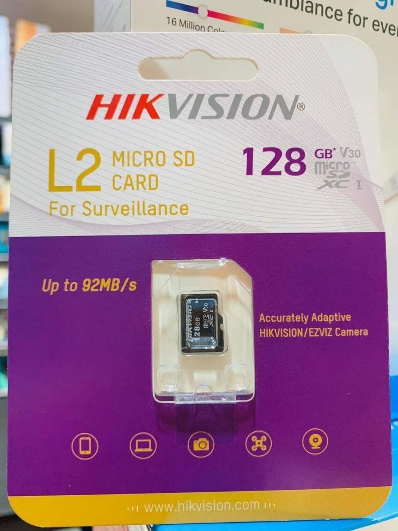 HIKVISION 128GB L2 MicroSD Card For Surveillance Class 10 HS-TF-L2128G, Mobile Phones & Gadgets ...