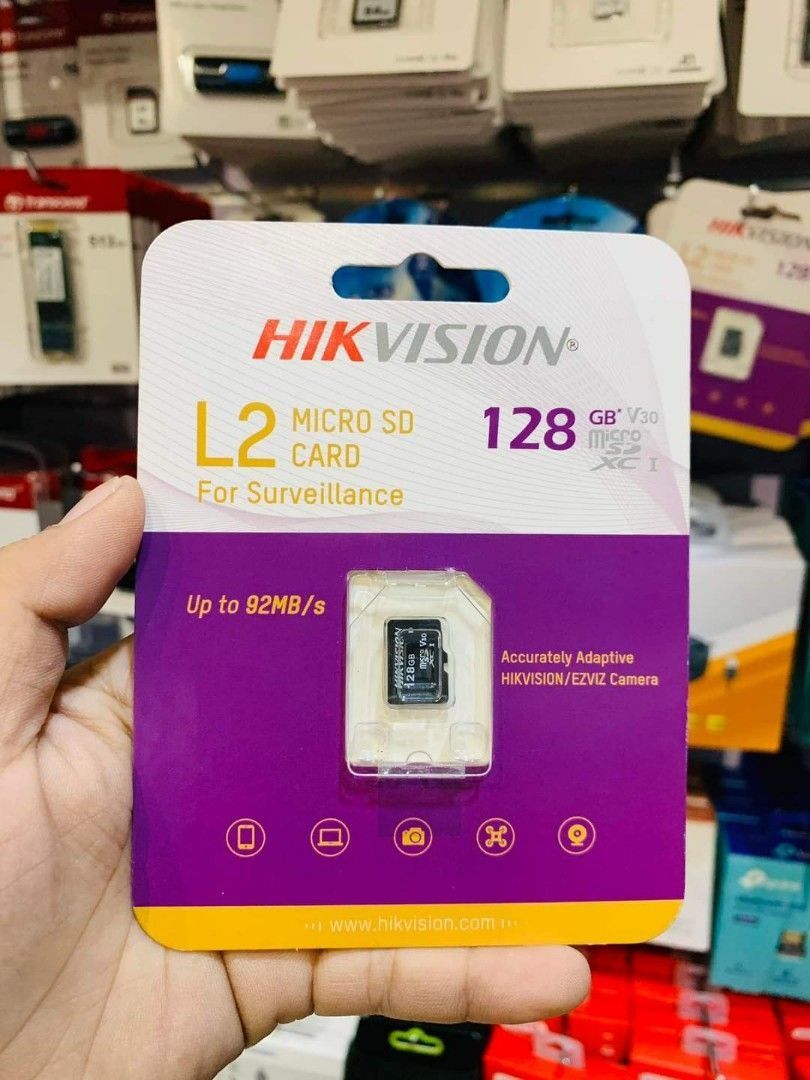 HIKVISION 128GB L2 MicroSD Card For Surveillance Class 10 HS-TF-L2128G, Mobile Phones & Gadgets ...