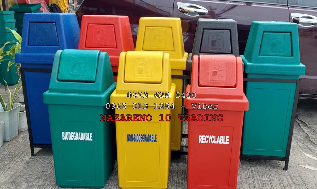 Hooded trash Bin Segregation Bin, Furniture & Home Living, Cleaning ...