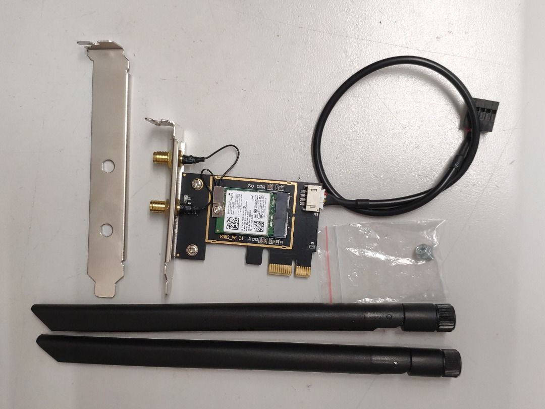 全新Intel AC7260 Wifi5+藍牙 M.2 pcie Card全套，雙頻2.4/5GHz全高/半高 檯式機 台式電腦 ...